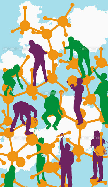 People working on molecules[20039000485]の写真素材・イラスト素材｜アマナイメージズ