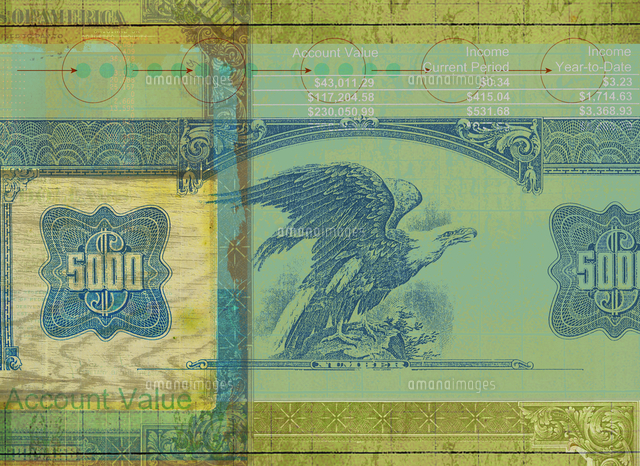 Five thousand dollar bond certificate[20039006726]の写真素材・イラスト素材｜アマナイメージズ