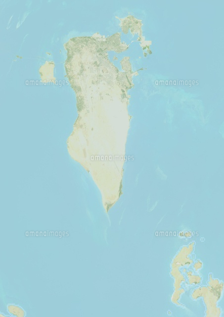 Bahrain, Relief Map With Border[20053001424]の写真素材・イラスト素材｜アマナイメージズ