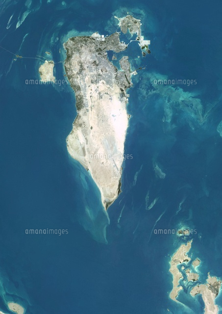 Bahrain, True Colour Satellite Image With Border[20053001426]の写真素材・イラスト ...