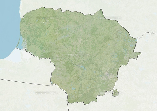 Lithuania, Relief Map With Border and Mask[20053001836]の写真素材・イラスト素材｜アマナ ...