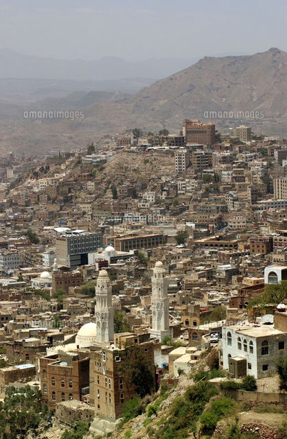 Asia. Yemen. Taiz. Cityscape[20053006652]の写真素材・イラスト素材｜アマナイメージズ