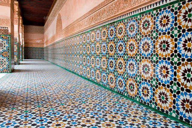 Morocco. Marrakech. Medressa Ben Yussuf[20053011652]の写真素材・イラスト素材｜アマナイメージズ