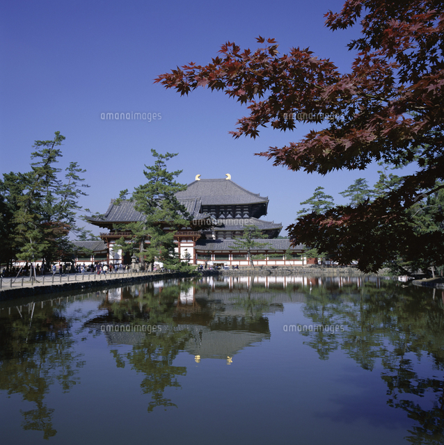 Exterior of Daibutsen-den hall of the Great Buddha, dating from 1709 ...