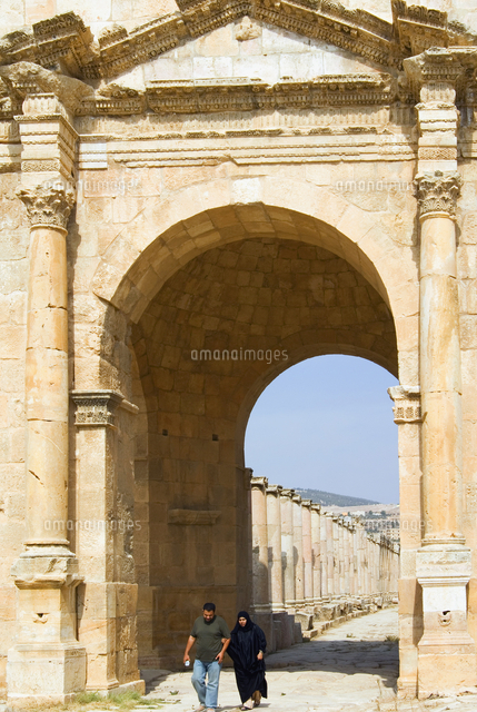 North Gate, Jerash (Gerasa) a Roman Decapolis city, Jordan, Middle East ...