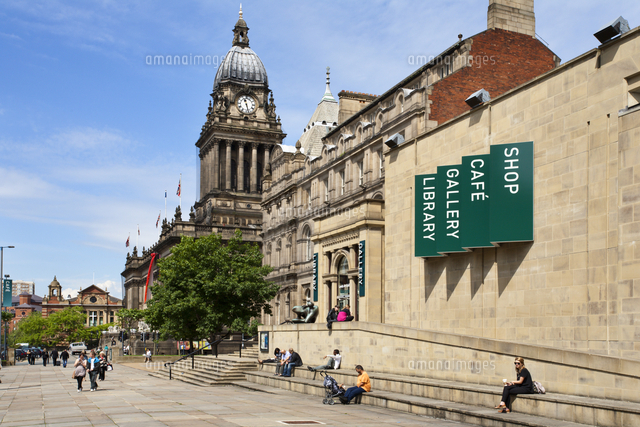 Leeds Library and Town Hall on The Headrow, Leeds, West Yorkshire ...