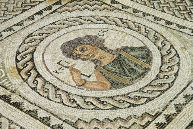 Roman mosaic, Kourion (Curium), Limassol, Cyprus, Europe[20062103786]の ...