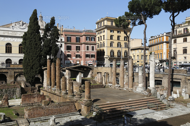 Roman ruins in the Sacred Area (Area Sacra) of Largo Argentina, Rome ...