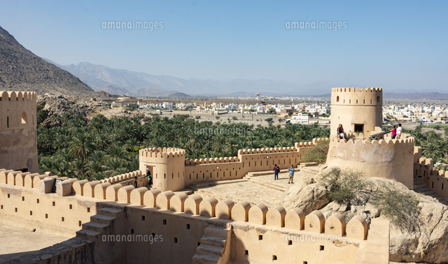 Nakhl Fort on northern edge of Jabal Akhdar, Oman, Middle East ...