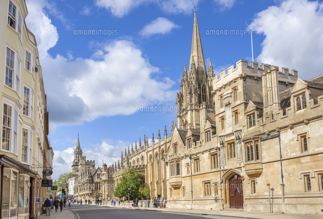 All Souls College Oxford and Tower of the University Church of St. Mary ...