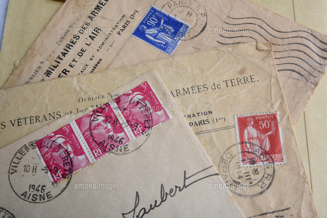 Old military mail envelopes[20080006245]の写真素材・イラスト素材｜アマナイメージズ