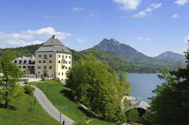 Hotel Schloss Fuschl castle, Lake Fuschlsee, Salzkammergut[20080023974 ...