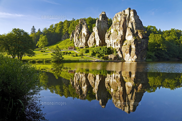 Extern stones, Externsteine, sandstone formation, Teutoburg[20080026523 ...