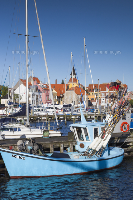 Denmark, Funen, Faaborg, port view[20088023957]の写真素材・イラスト素材｜アマナイメージズ