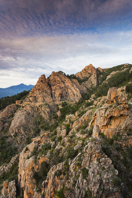 France, Corsica, Corse-du-Sud Department, Calanche Region, Porto, red ...