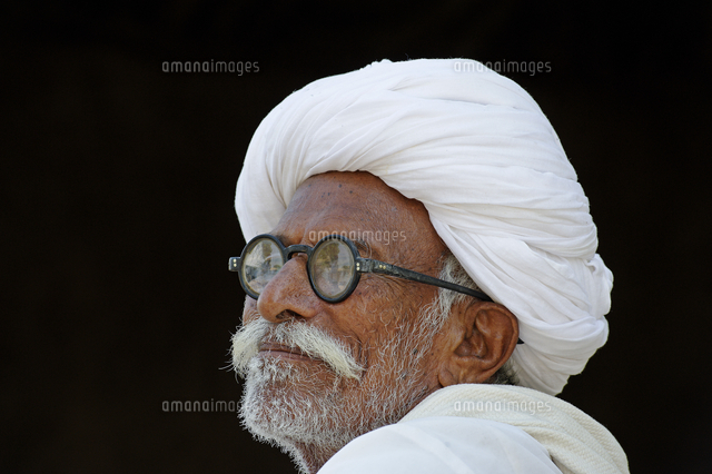 India, Rajasthan, Rohet. A Bishnoi man; the Bishnoi (or Vishnoi) are a ...