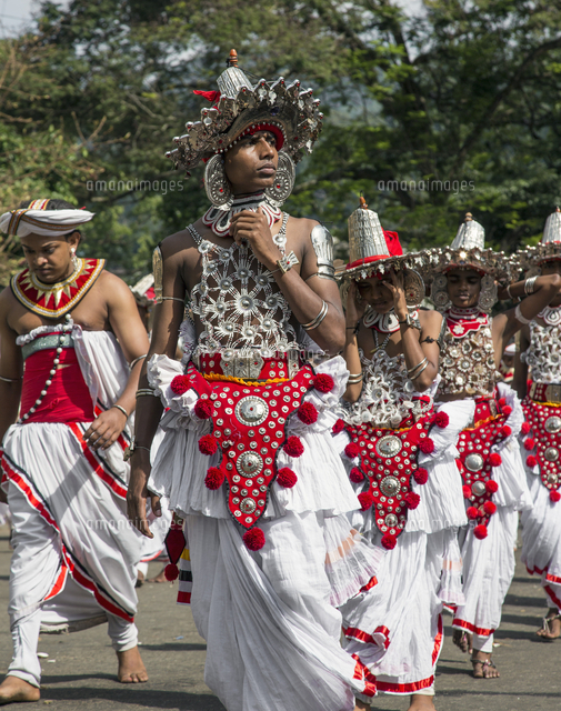 Kandyan dancers in traditional dress participate in the Kandy Day ...