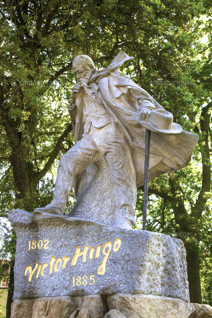 Statue Of Victor Hugo, Candie Park, St. Peter Port, Guernsey, Channel ...