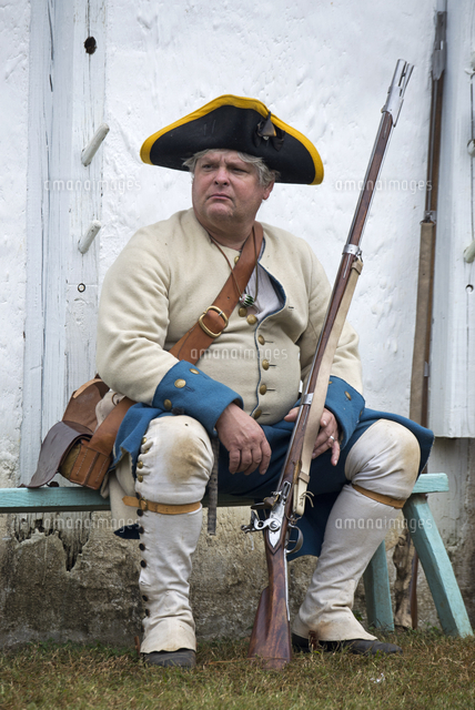 USA, Alabama, Fort Toulouse, Alabama Frontier Days, French soldier ...