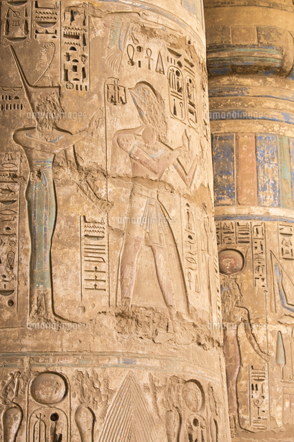 Egypt, Luxor, West Bank, The temple of Ramesses 111 at Medinet Habu ...