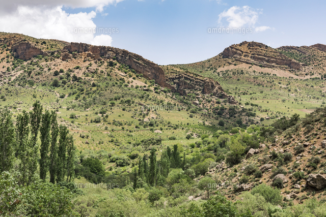 Iran, Margoon. A fertile valley in the Abshare Margoon protected area ...