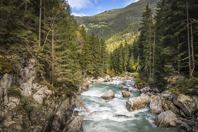 Rapids of the stream Ache in the Oetz valley, Oetz, Tyrol, Austria ...