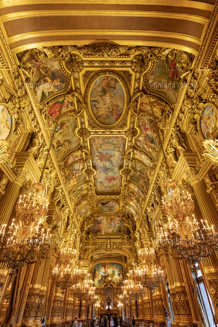 France, Paris, Opera Garnier Grand Foyer[20088156728]の写真素材・イラスト素材｜アマナイメージズ