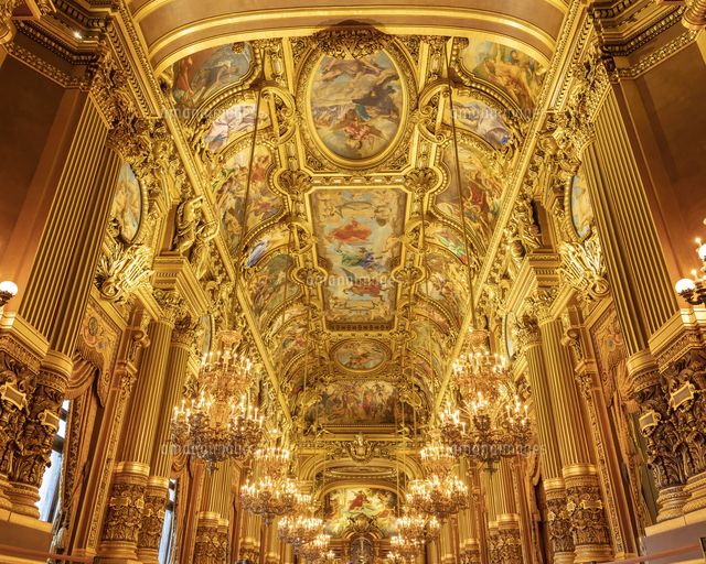 France, Paris, Opera Garnier Grand Foyer[20088156779]の写真素材・イラスト素材｜アマナイメージズ
