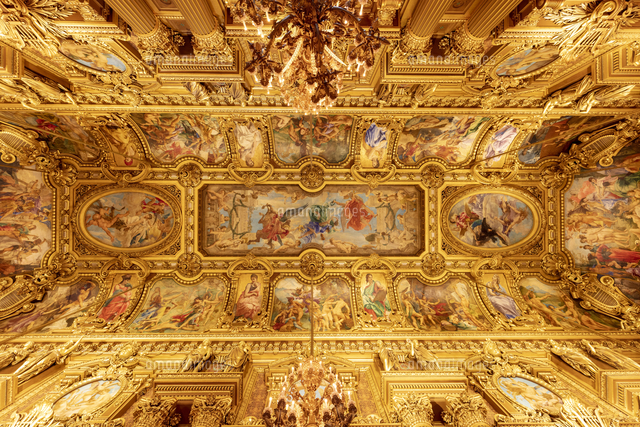 France, Paris, Opera Garnier Grand Foyer[20088156781]の写真素材・イラスト素材｜アマナイメージズ