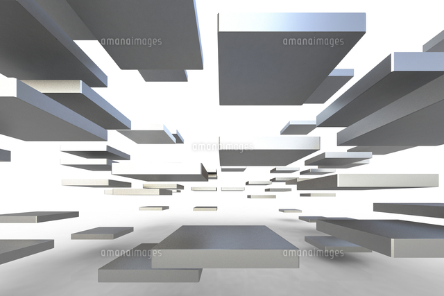 Abstract floating cubes[20090004210]の写真素材・イラスト素材｜アマナイメージズ