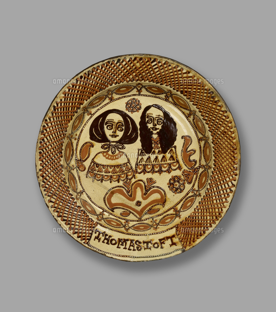 Toft Dish, Staffordshire slipware, c.1670[22040017010]の写真素材・イラスト素材｜アマナイメージズ