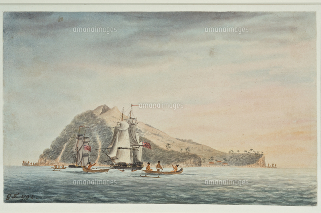 Island of Mehetia, near Tahiti, Society Islands, 1792[22040038073]の写真素材 ...