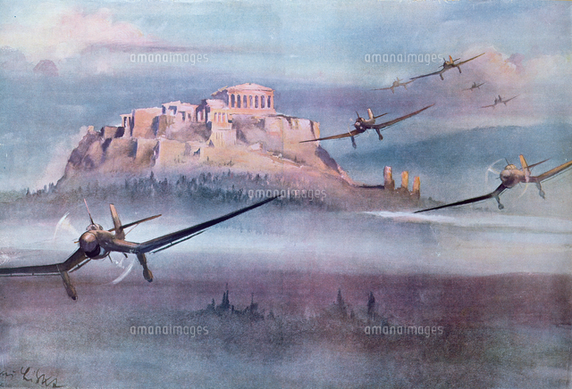 The German Attack on Athens, 20th May 1941, illustration fro ...