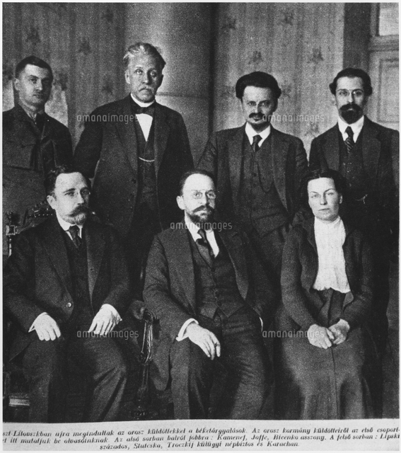 The Soviet delegation to the peace conference of Brest-Litov ...