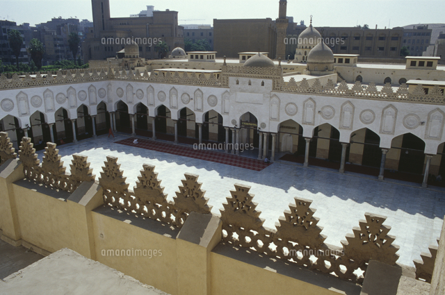 Courtyard of the mosque of Al-Azhar[22040085522]の写真素材・イラスト素材｜アマナイメージズ