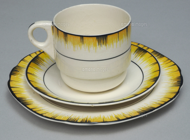 Teacup, saucer and plate by Brexton, c.1935[22040094366]の写真素材・イラスト素材 ...