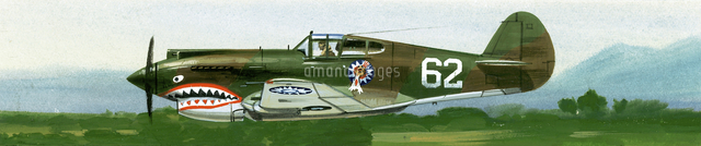 American Curtiss P-40B fighter[22040117885]の写真素材・イラスト素材｜アマナイメージズ