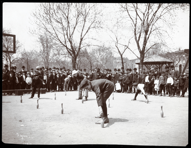 Boys awaiting the gun in a race on Arbor Day, Tompkins Squar ...