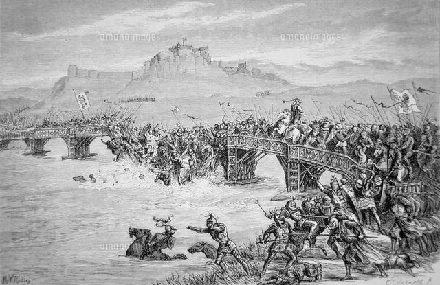 The collapse of the bridge during the Battle of Stirling Bri ...
