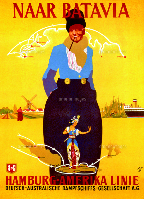 'To Batavia', poster advertising the Hamburg American Line,[22040171400 ...
