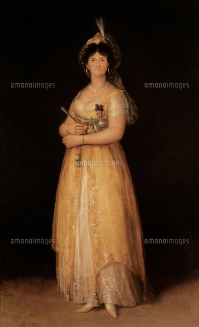 Portrait of Queen Maria Luisa (1751-1819) wife of King Charles IV (1788 ...