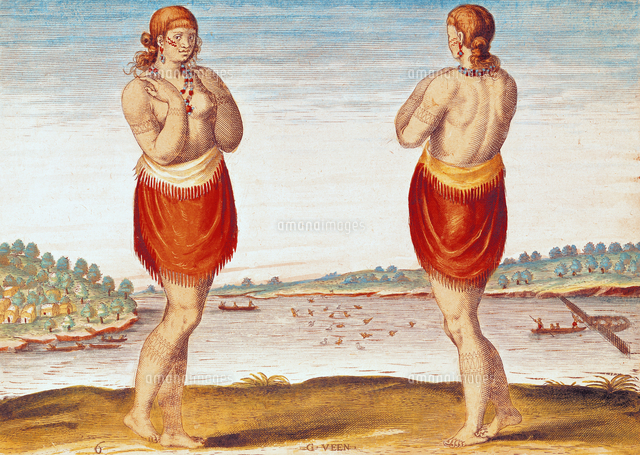 A Young Noblewoman from Secoton, from 'Admiranda Narratio ...