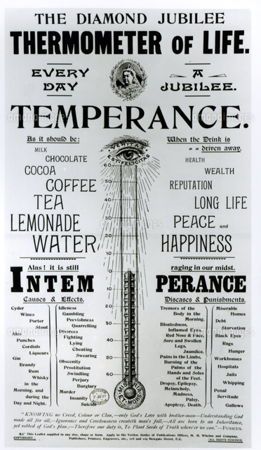 The Diamond Jubilee Thermometer of Life, printed by M. M. Wh ...