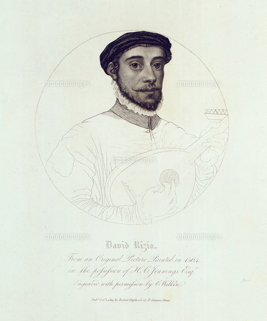 Portrait of David Rizio, from an original painted in 1564, e ...