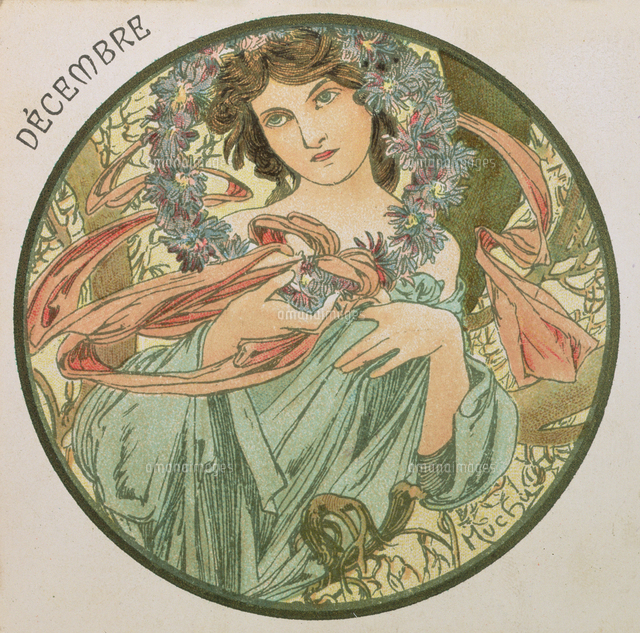 December, 1899 (colour litho) (detail of 176376)[22040249595]の写真素材・イラスト ...