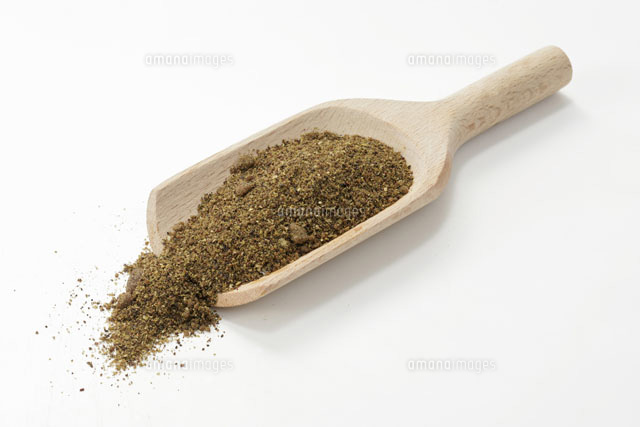 Djah Oftadeh (spice mixture from Persia) in wooden scoop[22199048276]の ...
