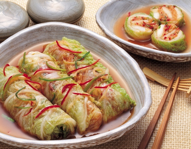 Bossam Kimchi _ Wrapped Kimchi,Korean Food[22215001763]の写真素材・イラスト素材｜アマナ ...