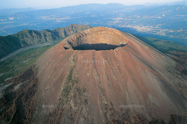 High angle view of a volcanic crater Vesuvius National Park[22907005788 ...