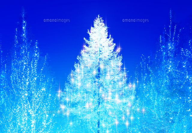 クリスマスのブルーイメージ[02022349352]の写真素材・イラスト素材｜アマナイメージズ