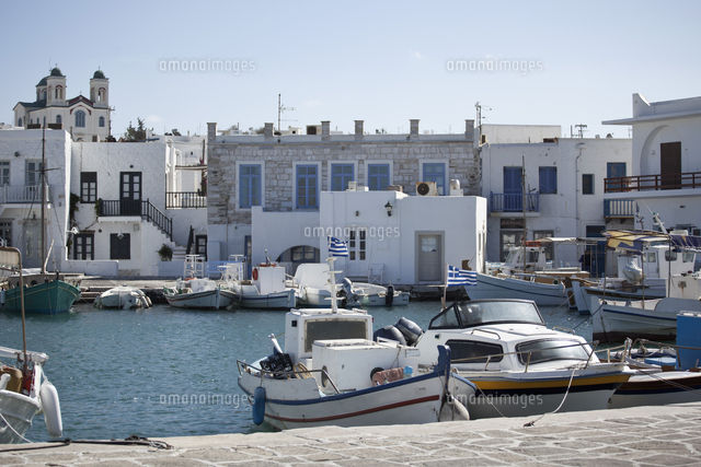 Fishing boats moored in marina in Paros, Greece[11016025477]の写真素材・イラスト ...